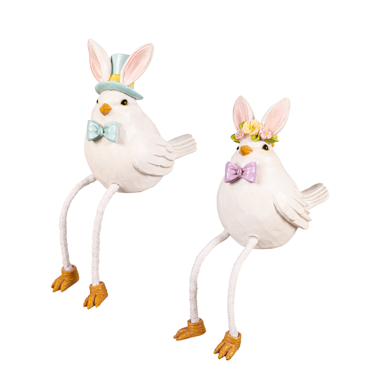 Easter Bunny Bird with Dangling Legs Resin Table Decor, Asst, 4.5 ...